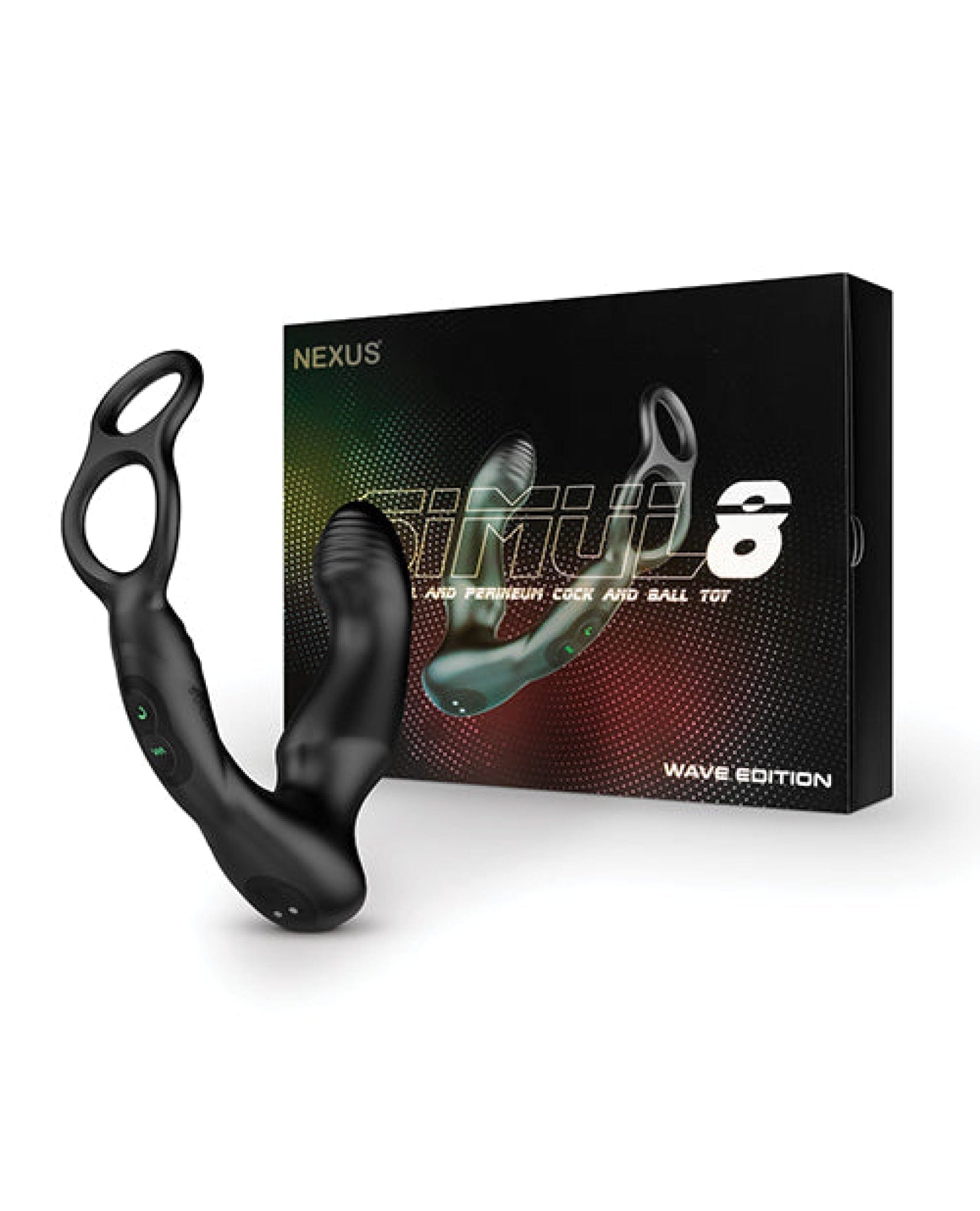 Nexus Simul8 Wave Dual Cock Ring Prostate Massage - Black – Doll Authority